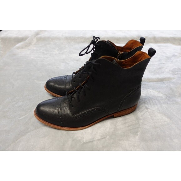 Kork-Ease | Shoes | Kork Ease Yoni Ankle Boots Black Leather Lace Up ...